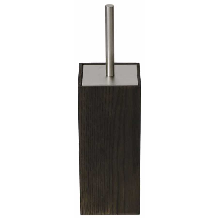 Wooden toilet brush holder natural oak store